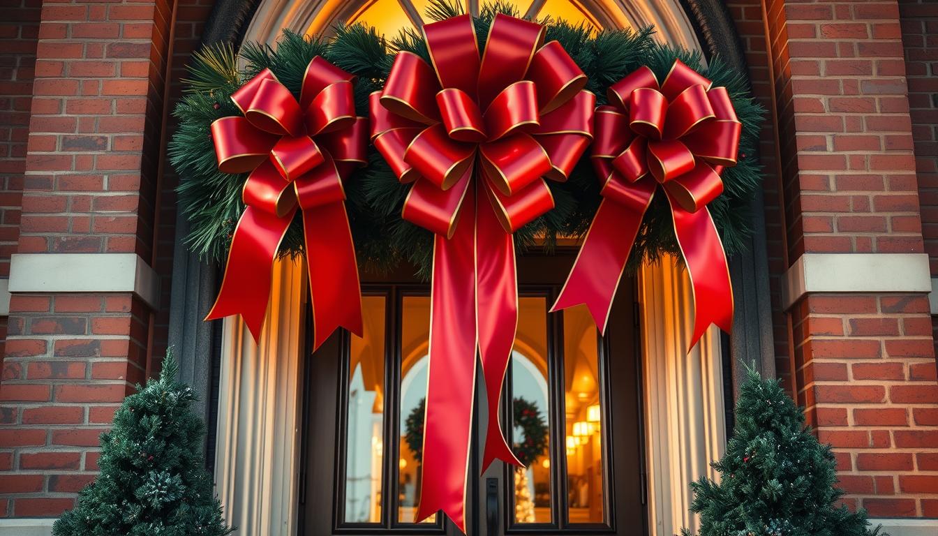 Why Giant Christmas Bows Are the New Classic for Holiday Entrances ...