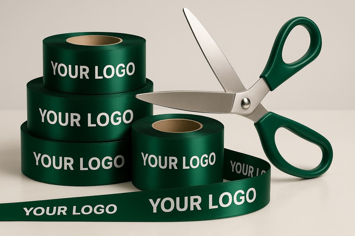 Custom Logo Ribbon Rolls for Your Business Branding – Golden Openings
