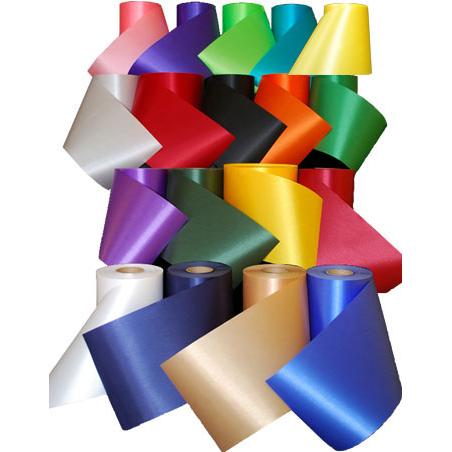 8 inch Wide Plain Satin Ribbon - Golden Openings
