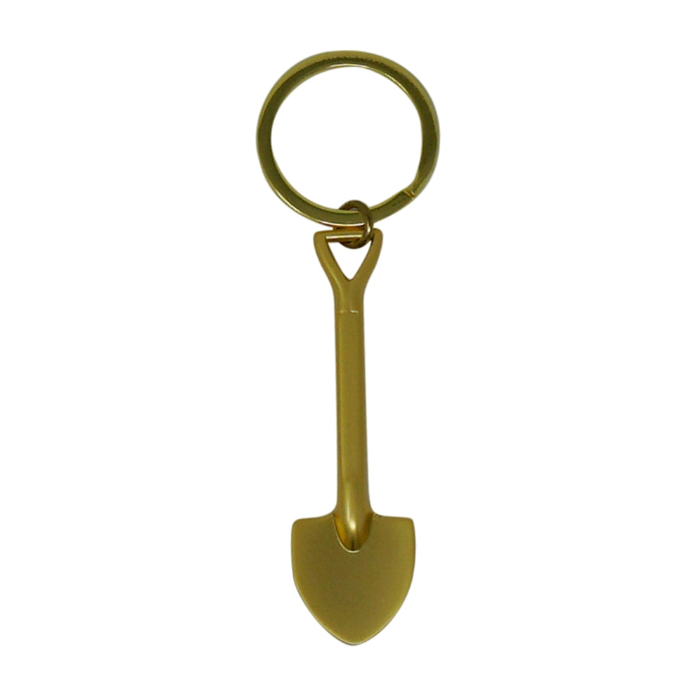 Custom Ceremonial Shovel Plated Keychain - Golden Openings