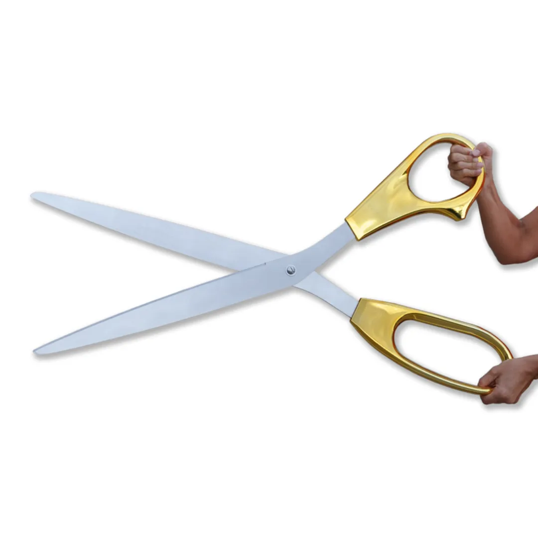 Giant Ribbon Cutting Scissors - Golden Openings