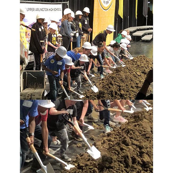 Custom Painted Small D Handle Ceremonial Shovel - Golden Openings