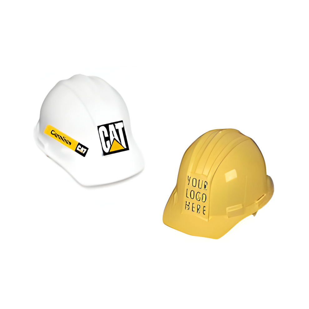 OSHA Flat Front Hard Hats with Logo - Golden Openings